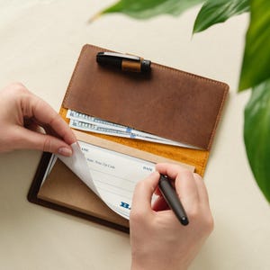 Personalized Leather Checkbook Cover Personalized Checkbook Wallet ...