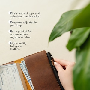 Personalized Leather Checkbook Cover Personalized Checkbook Wallet ...