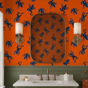 funky orange wallpaper