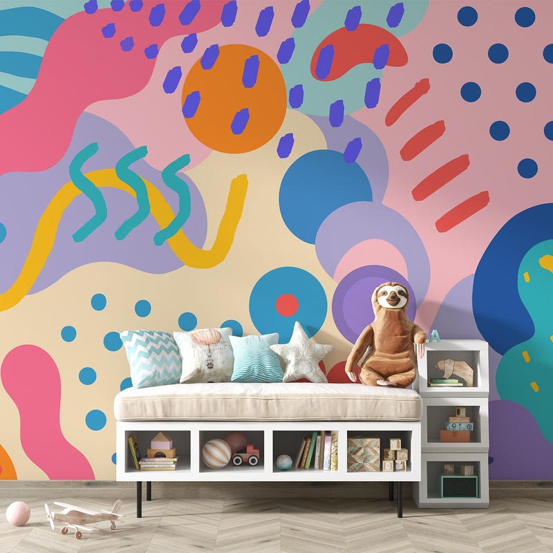 Retro Wallpaper Funky - Etsy