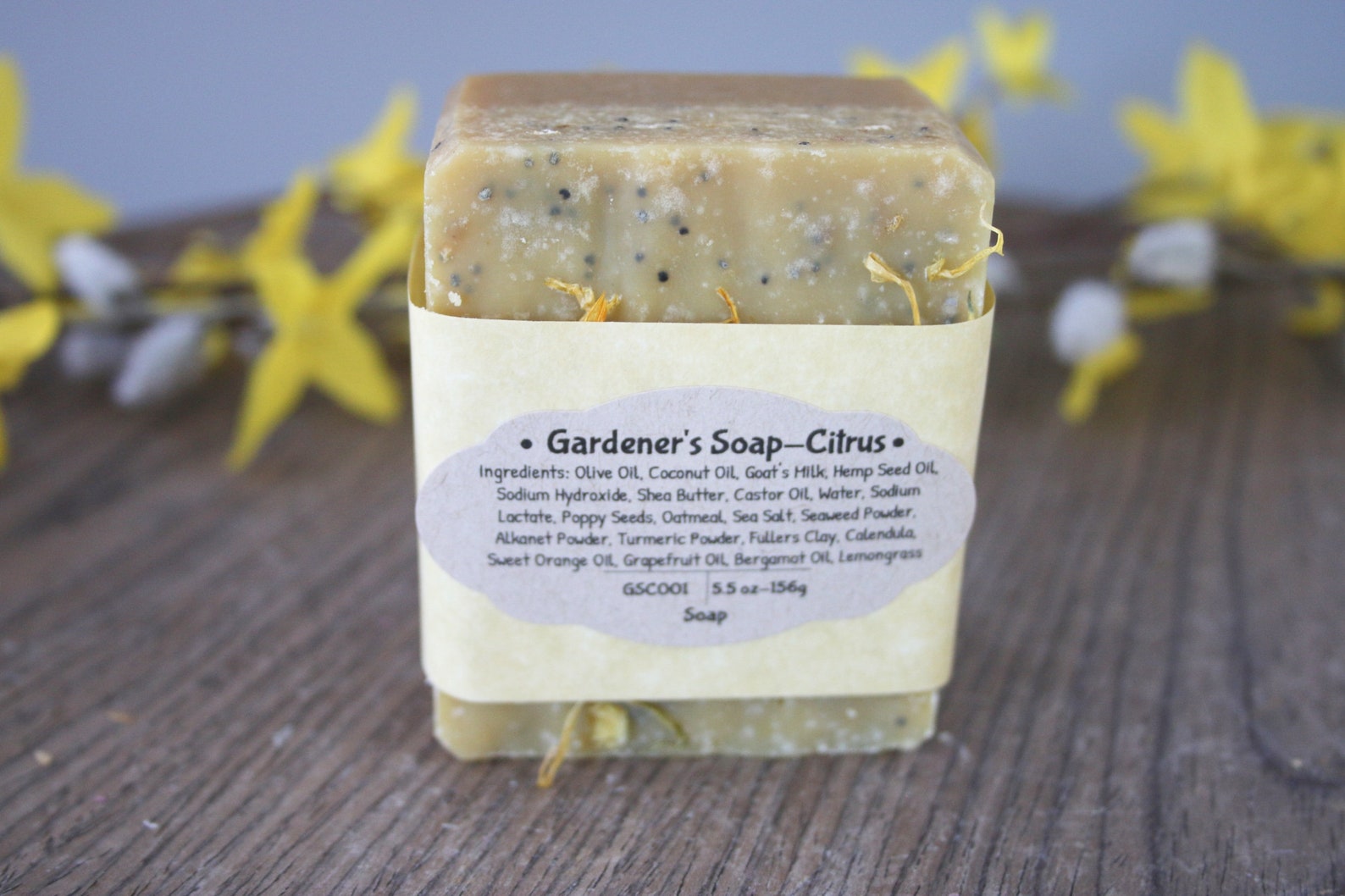 Gardeners Soap Citrus Handmade Soap, Exfoliating Hand Soap, Hemp Soap ...