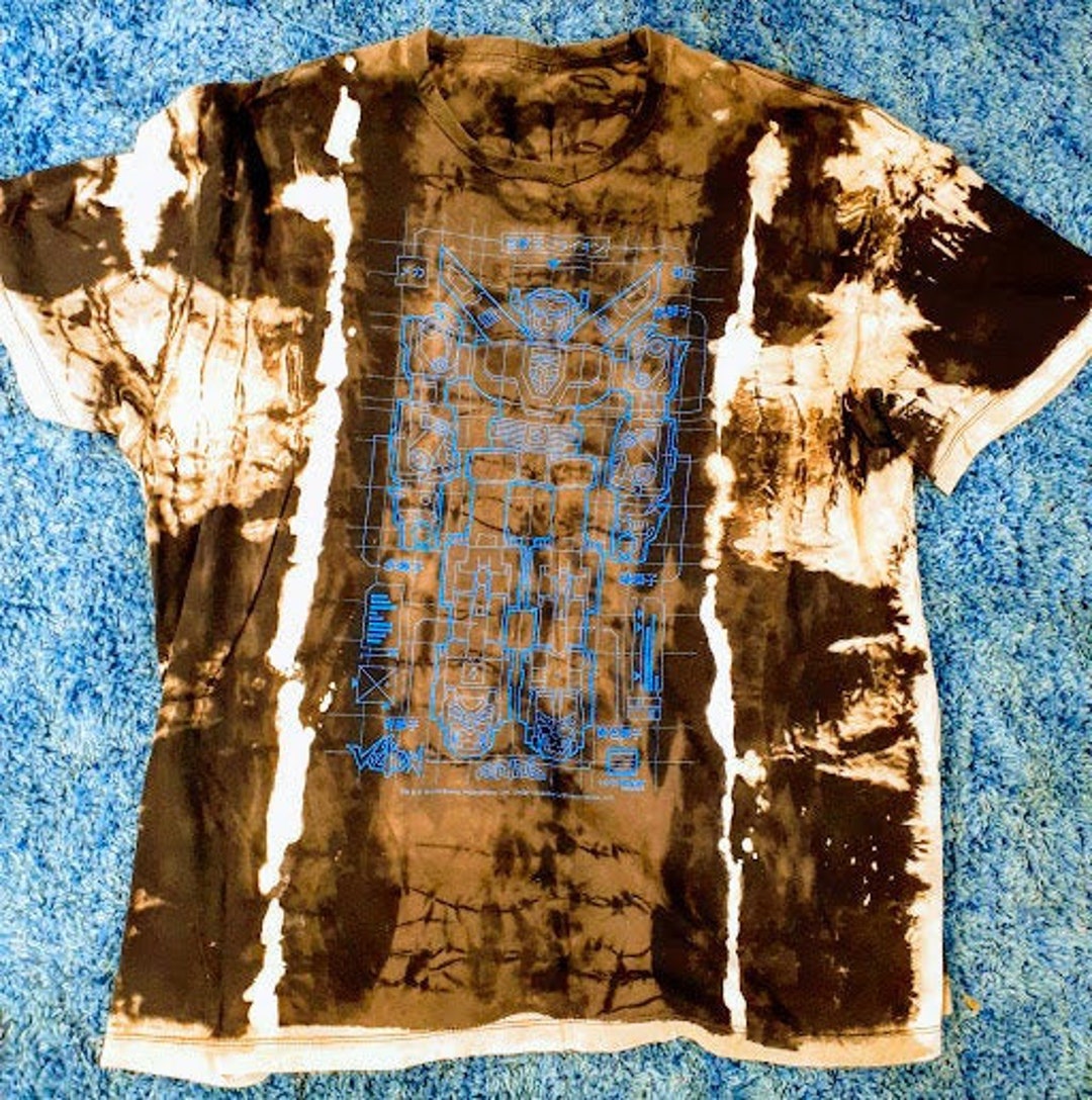 Transformers Bleach Dyed T-shirt - Etsy