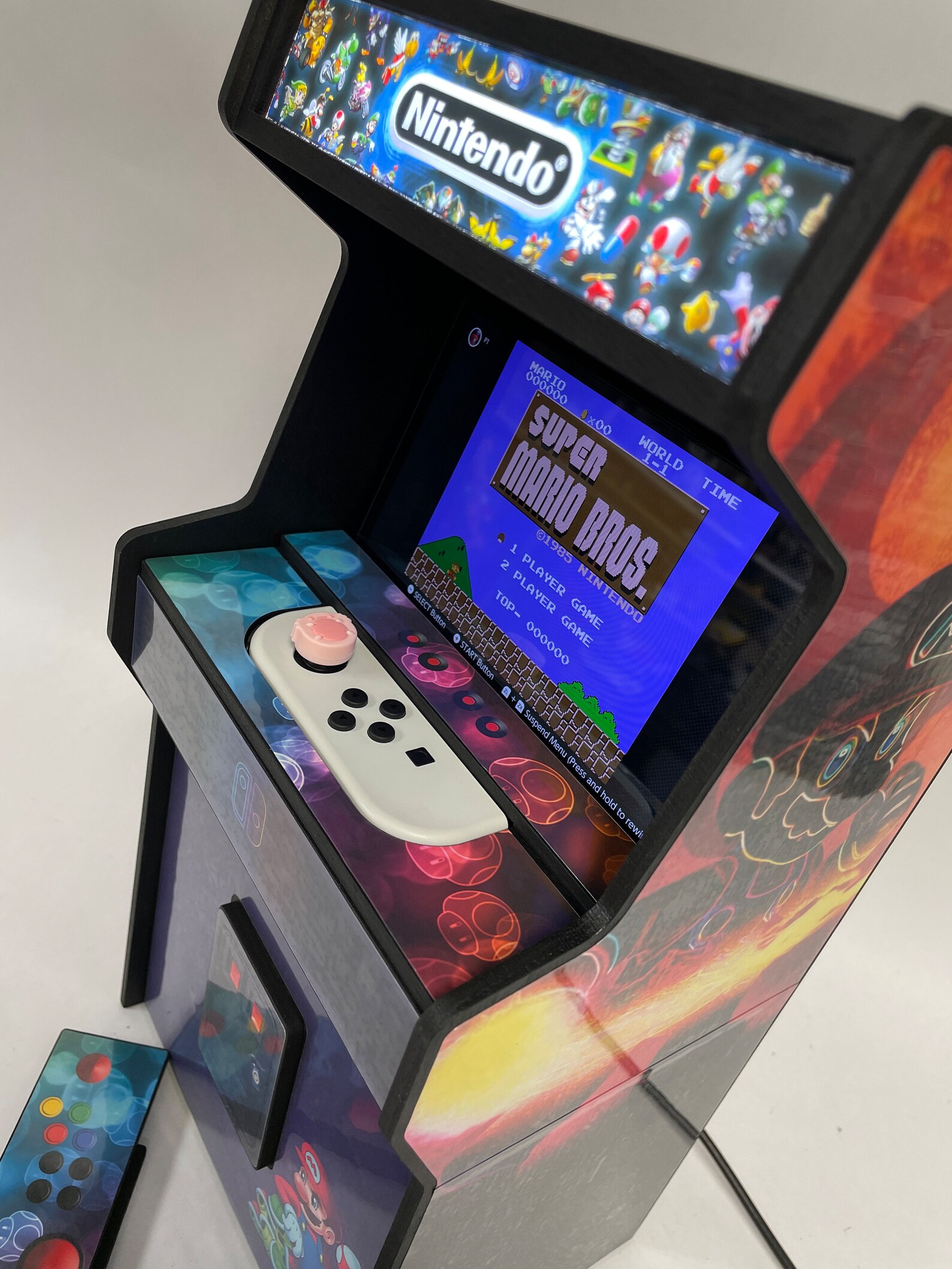 Mario Nintendo Switch Stand Arcade Cabinet With Backlit Marquee and ...