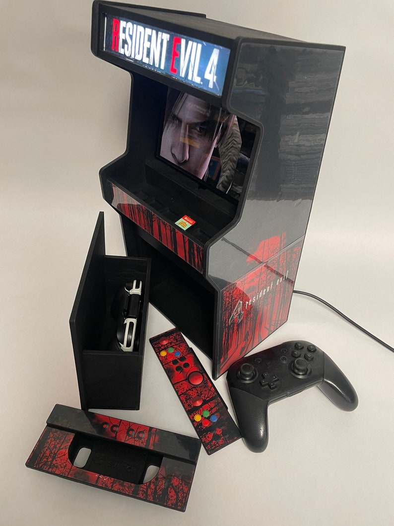 Nintendo Switch Stand: Resident Evil 4 Arcade Cabinet W/ Backlit ...