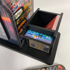Retro Arcade Desk Top Organizer, Arcade Cabinet, Business Card Holder ...