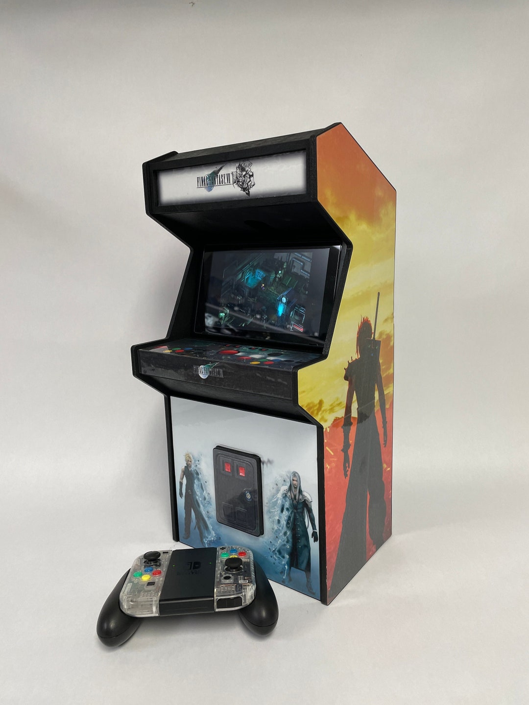 Nintendo Switch Stand Final Fantasy 7 Retro Arcade Cabinet With Storage ...