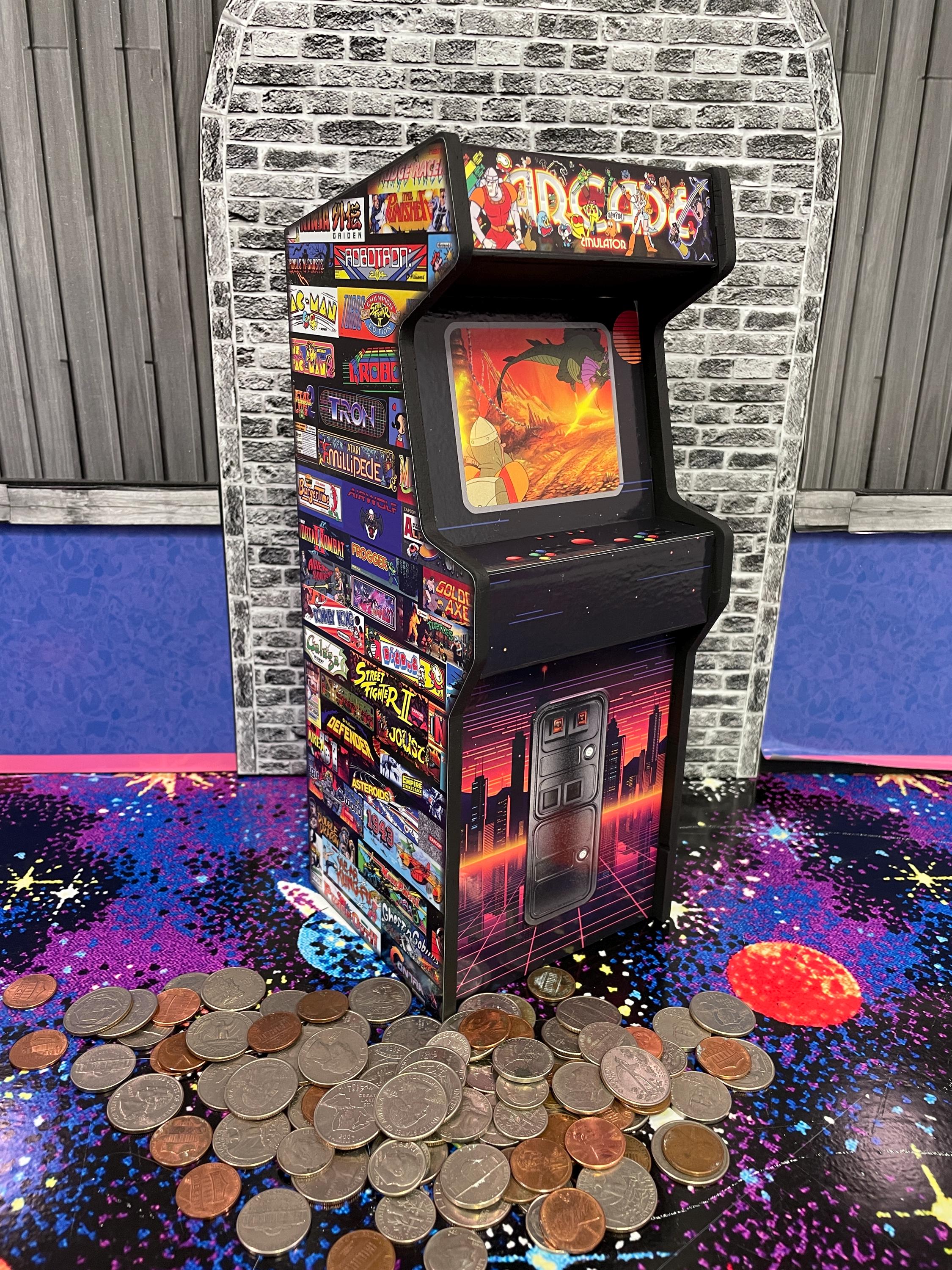 Arcade Piggy Bank Large 1/6th Scale Coin Box Coin Machine Unique Gift ...