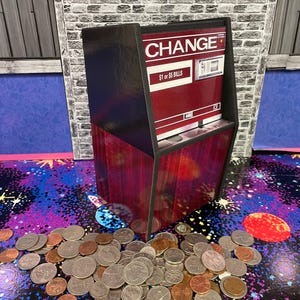 Arcade Piggy Bank Large 1/6th Scale Coin Box Coin Machine Unique Gift ...
