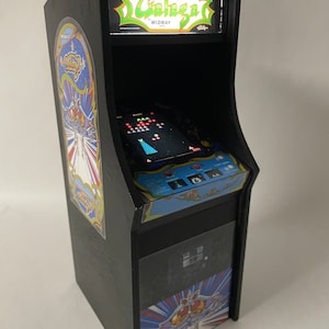 Galaga Arcade Display Diorama, LED Back-lit Marquee and Play Field, Fun ...