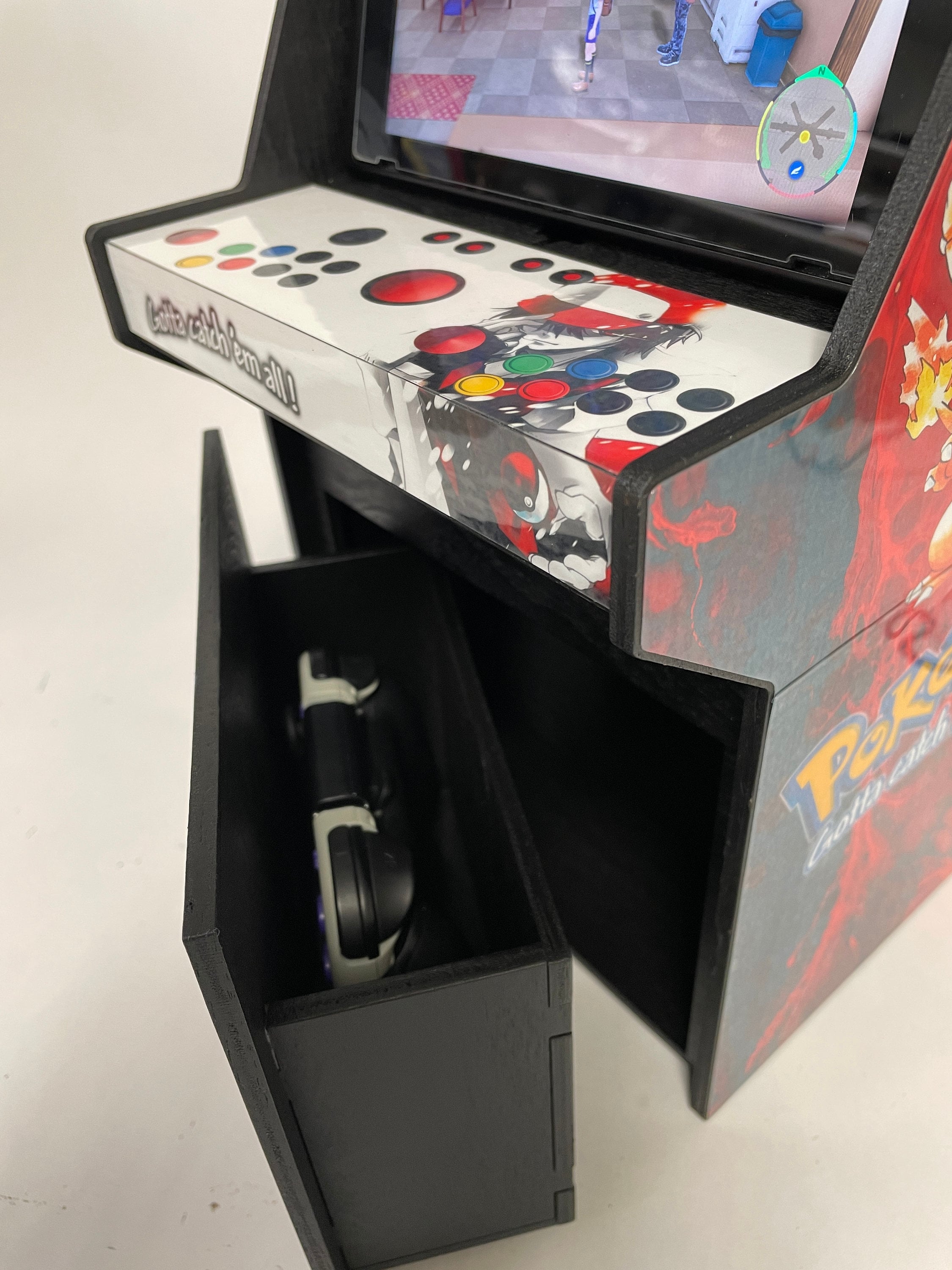 Nintendo Switch Stand Pokemon Red Blue Retro Arcade Cabinet With ...
