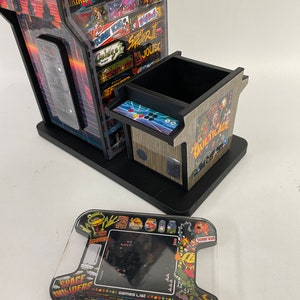 Retro Arcade Desk Top Organizer, Arcade Cabinet, Business Card Holder ...