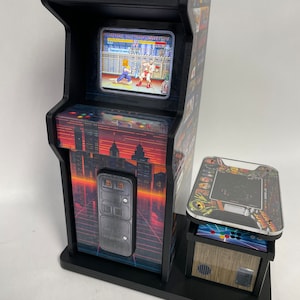 Retro Arcade Desk Top Organizer, Arcade Cabinet, Business Card Holder ...