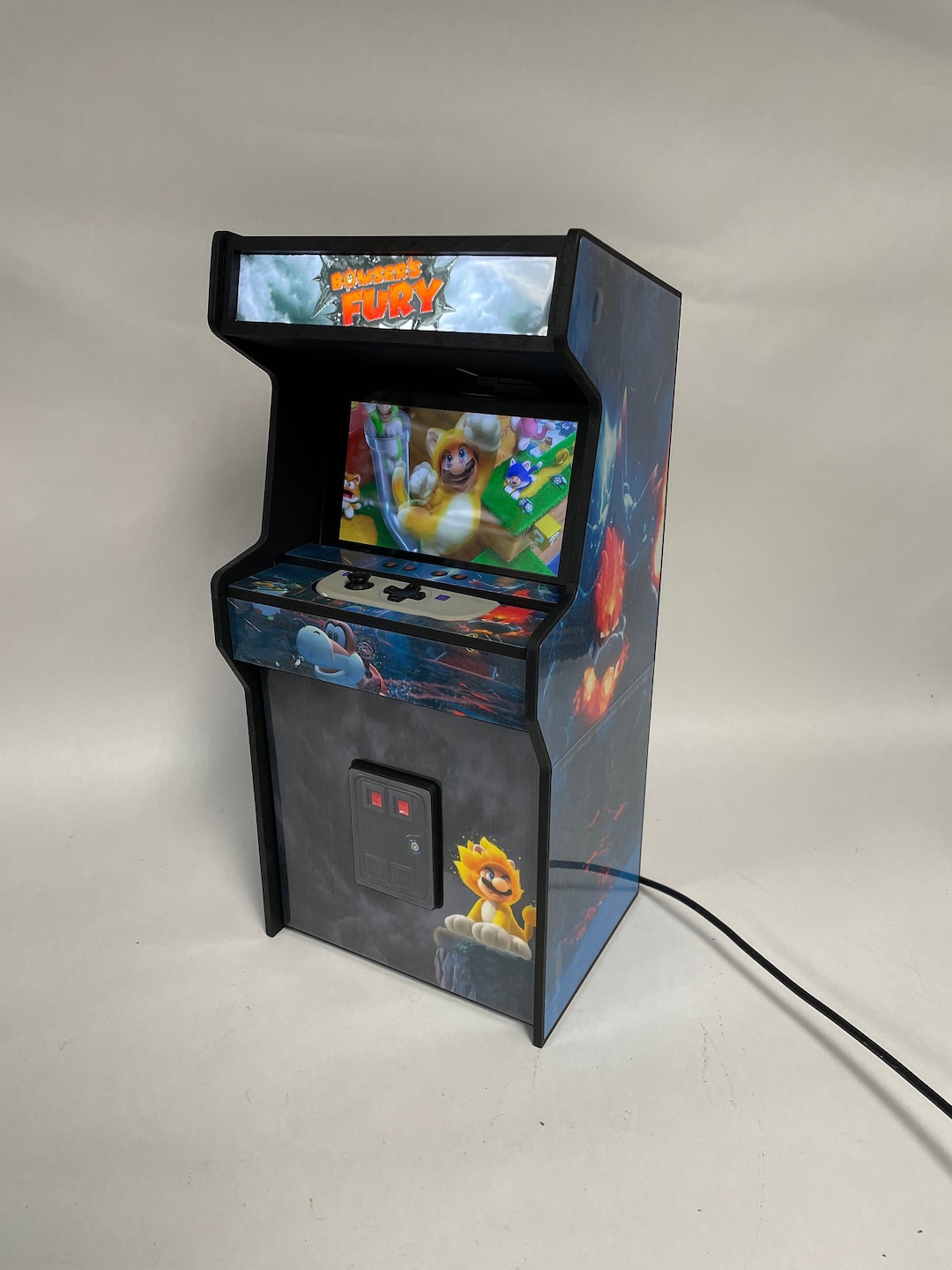 Bowser Fury Nintendo Switch Stand Arcade Cabinet With Backlit Marquee ...