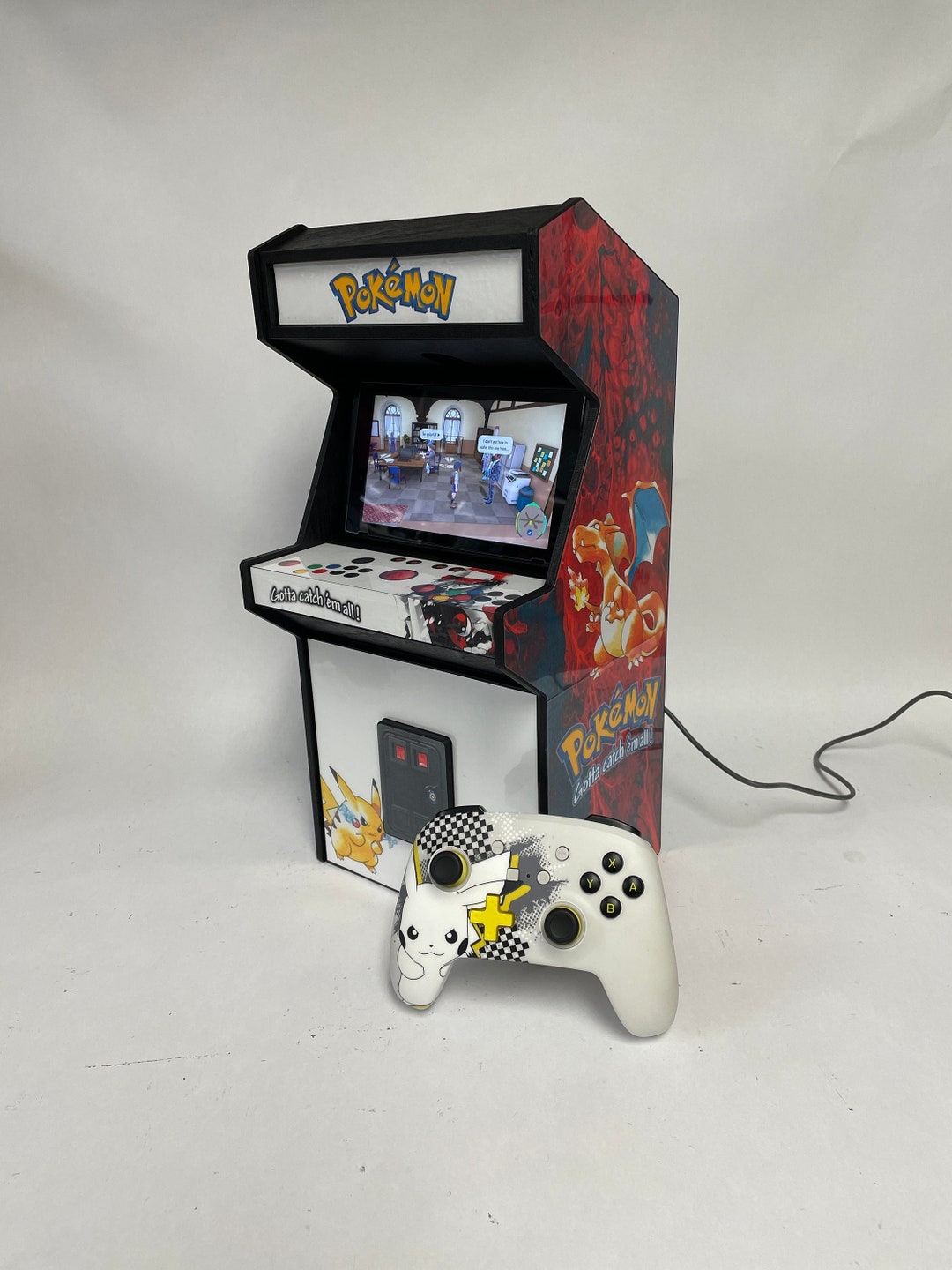 Nintendo Switch Stand Pokemon Red Blue Retro Arcade Cabinet With ...