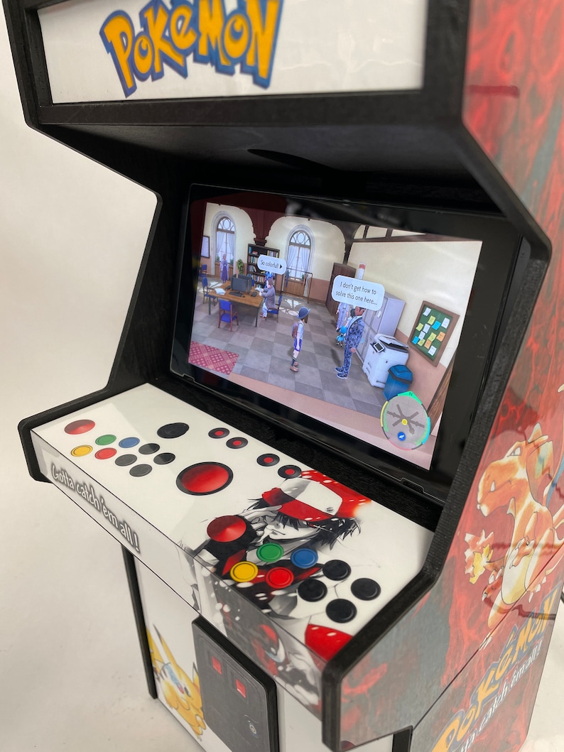 Nintendo Switch Stand Pokemon Red Blue Retro Arcade Cabinet - Etsy