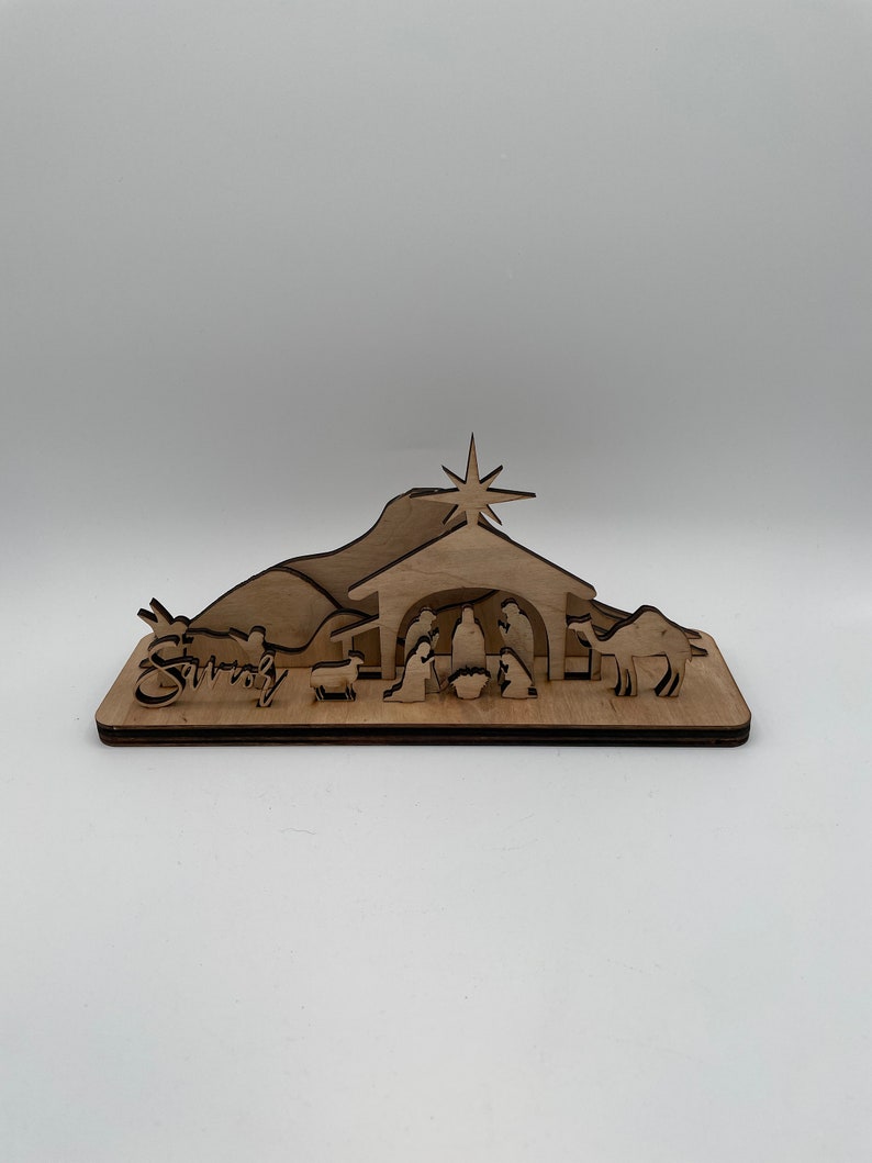 Laser Cut File Jesus Nativity Scene SVG Ai DXF Light Burn - Etsy