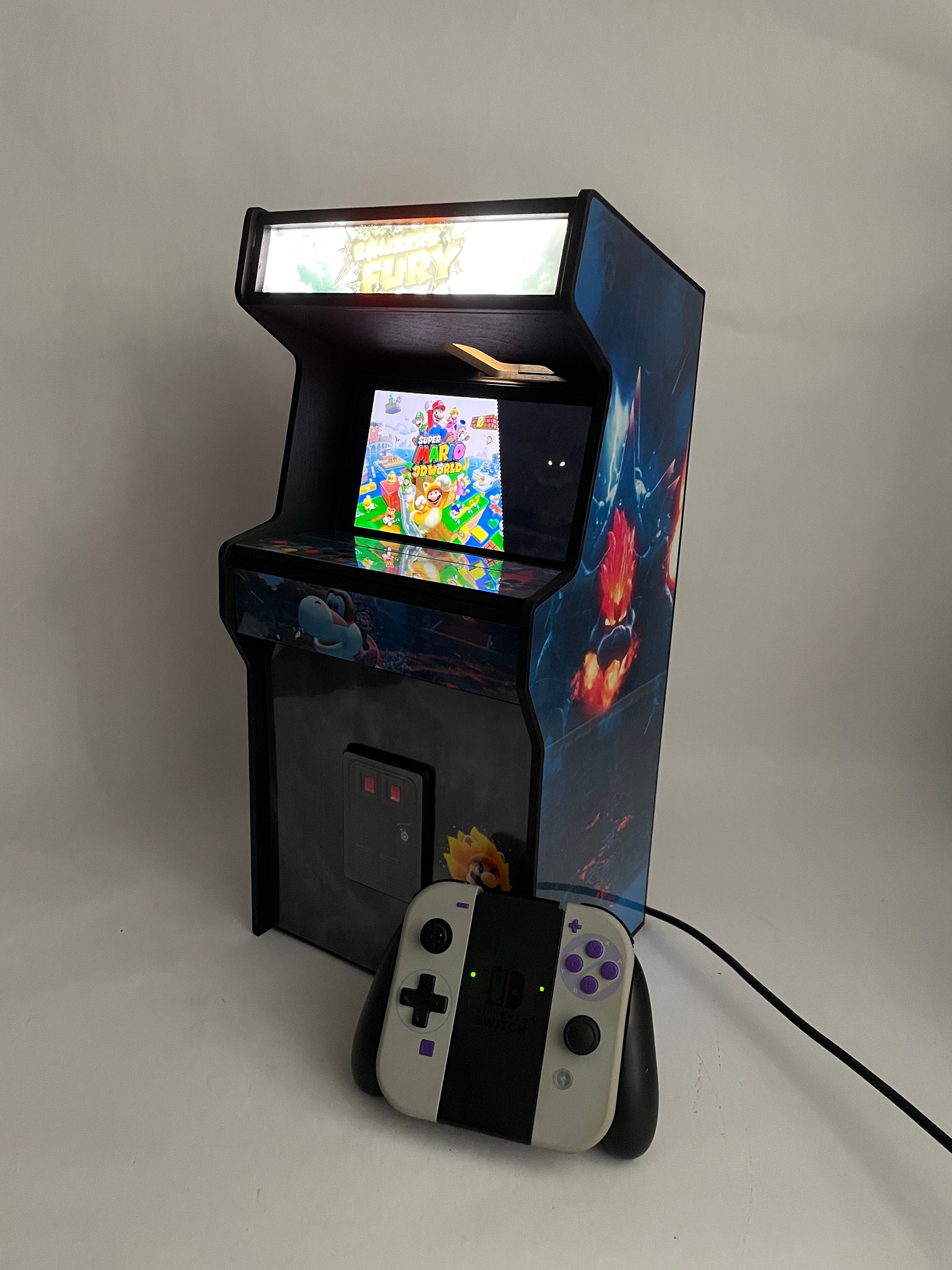 Bowser Fury Nintendo Switch Stand Arcade Cabinet With Backlit - Etsy