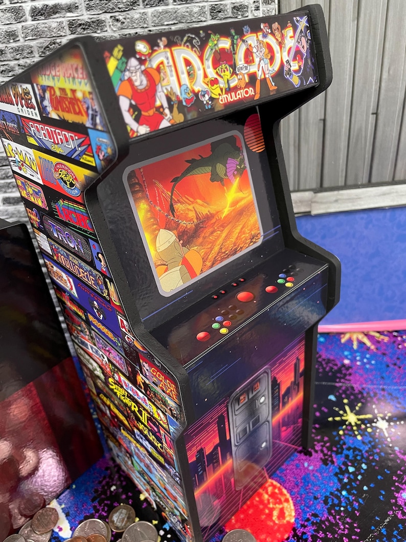 Arcade Piggy Bank Large 1/6th Scale Coin Box Coin Machine Unique Gift ...