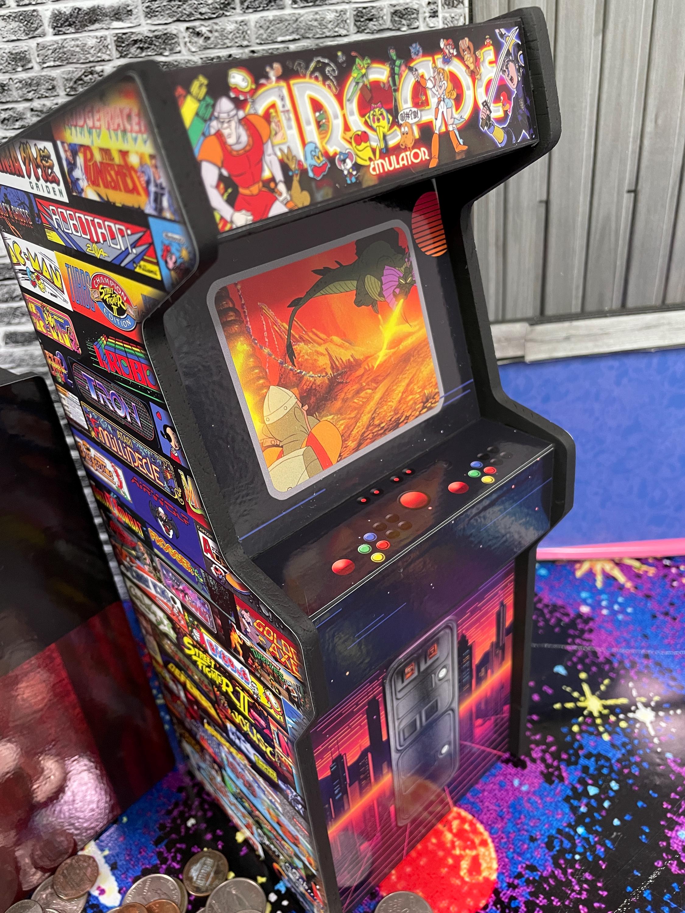 Arcade Piggy Bank Large 1/6th Scale Coin Box Coin Machine Unique Gift ...