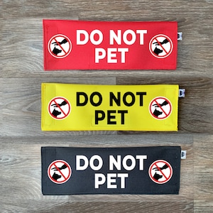 Dog Leash Sleeve | Do Not Pet With Icons | Lead Cover | Leash Sign - Etsy