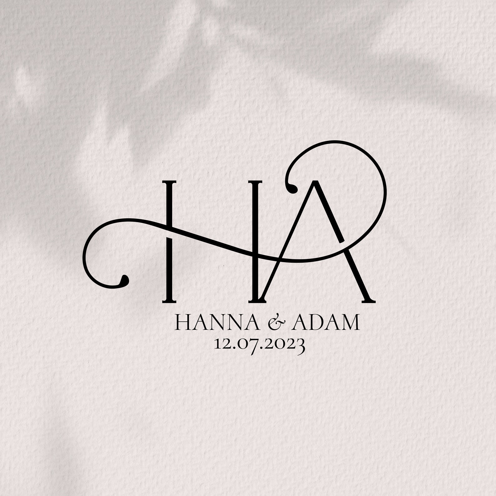 Modern Wedding Monogram, Wedding Logo, Elegant Wedding Couple Logo ...