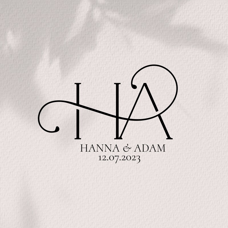 Modern Wedding Logo - Etsy