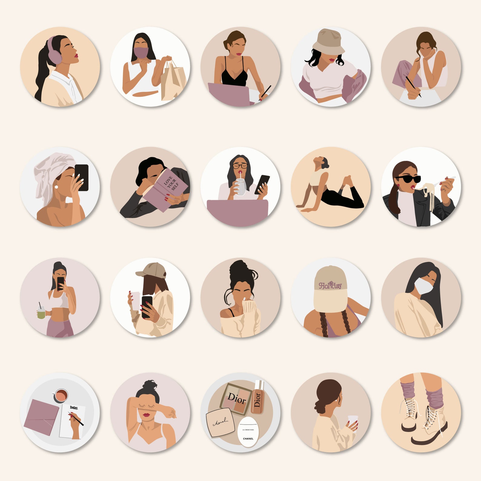 Lifestyle Instagram Story Highlight Fashion Influencers | Etsy