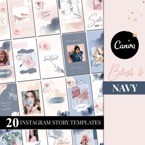 Blush Social Media Templates - Etsy