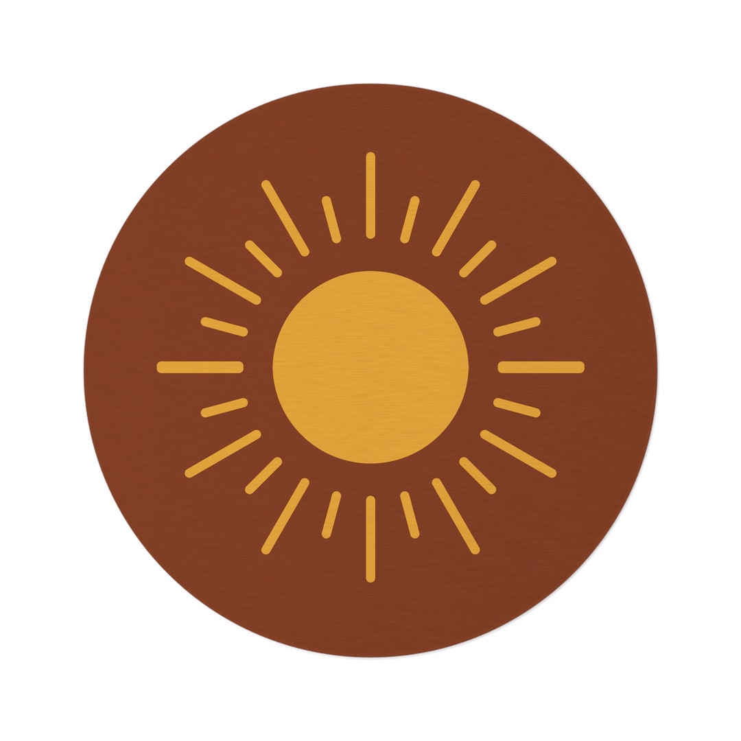 Boho Sun Round Rug, Sunshine Rug, Sun Rug, Baby or Kid Room Rug, Office ...