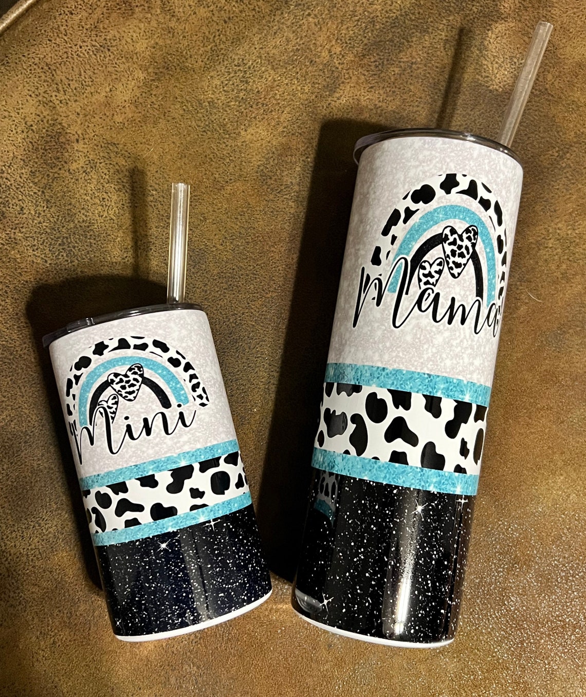 Mama and Mini Cow Print Matching Tumblers - Etsy