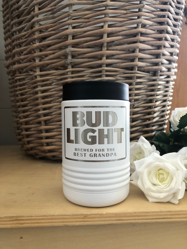 Bud Light Custom Can Cooler Best Dad or Mom Ever Bud - Etsy