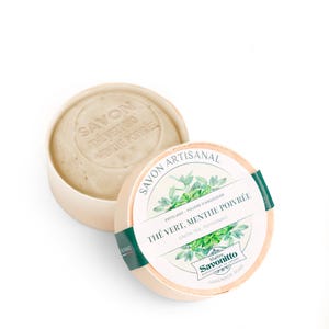 Natural Spa Round Soap in Wooden Decorative Gift Box Made in France ...