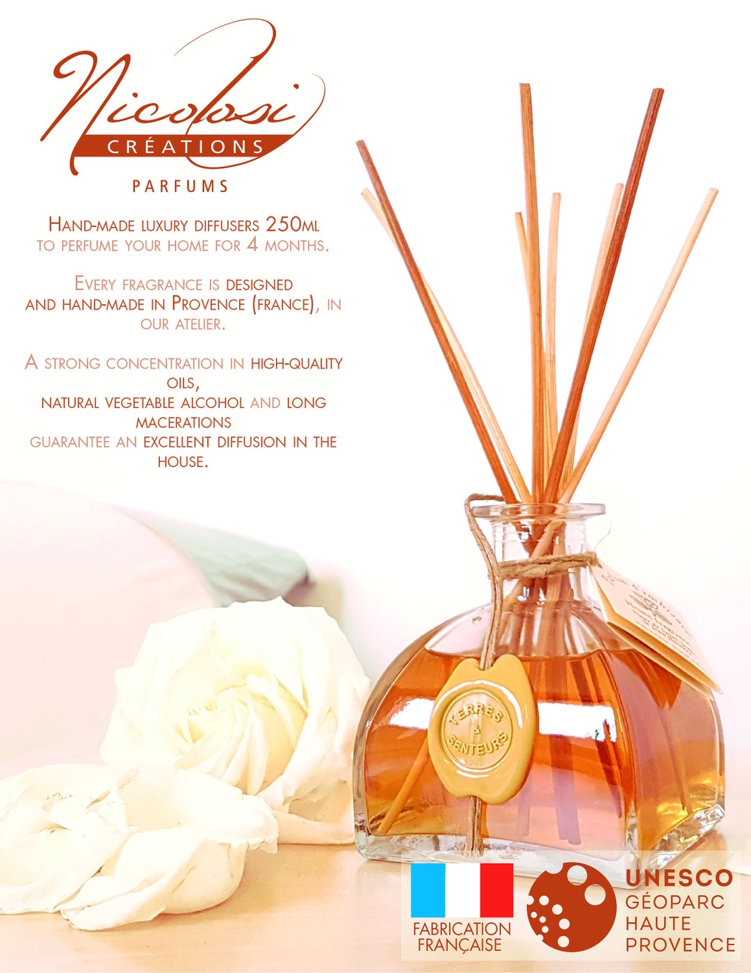 French Wax Seal Reed Diffuser With Sticks Amazing Scents 8.50 Floz - Etsy