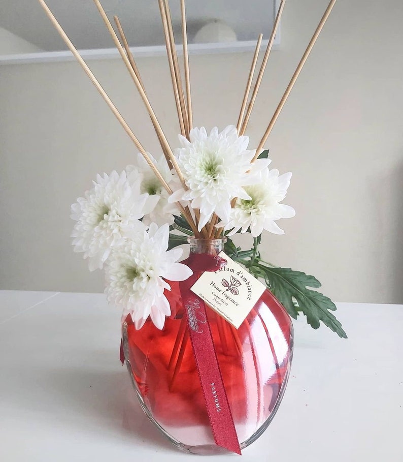 Elegant Large Reed Diffuser in a Unique Handmade Glass Bottle With All ...