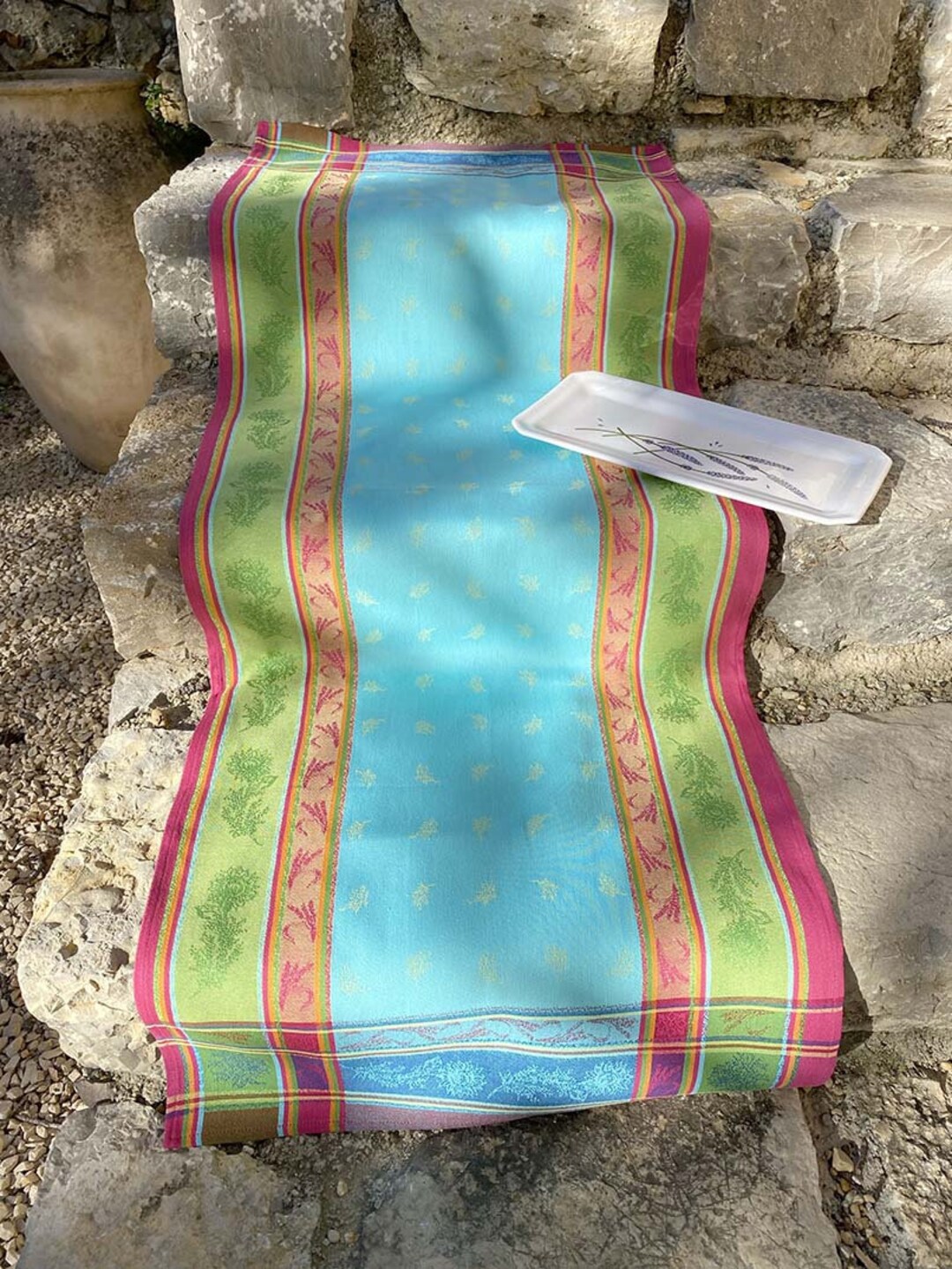 Provence France Table Runner Jacquard Cotton Cezanne - Etsy