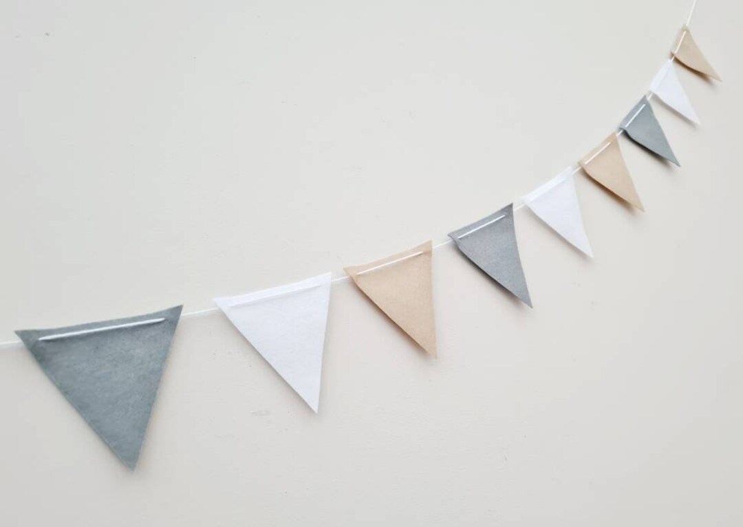 Nursery Bunting, Neutral Nursery Decor, Brown Nursery Bunting, Neutral ...