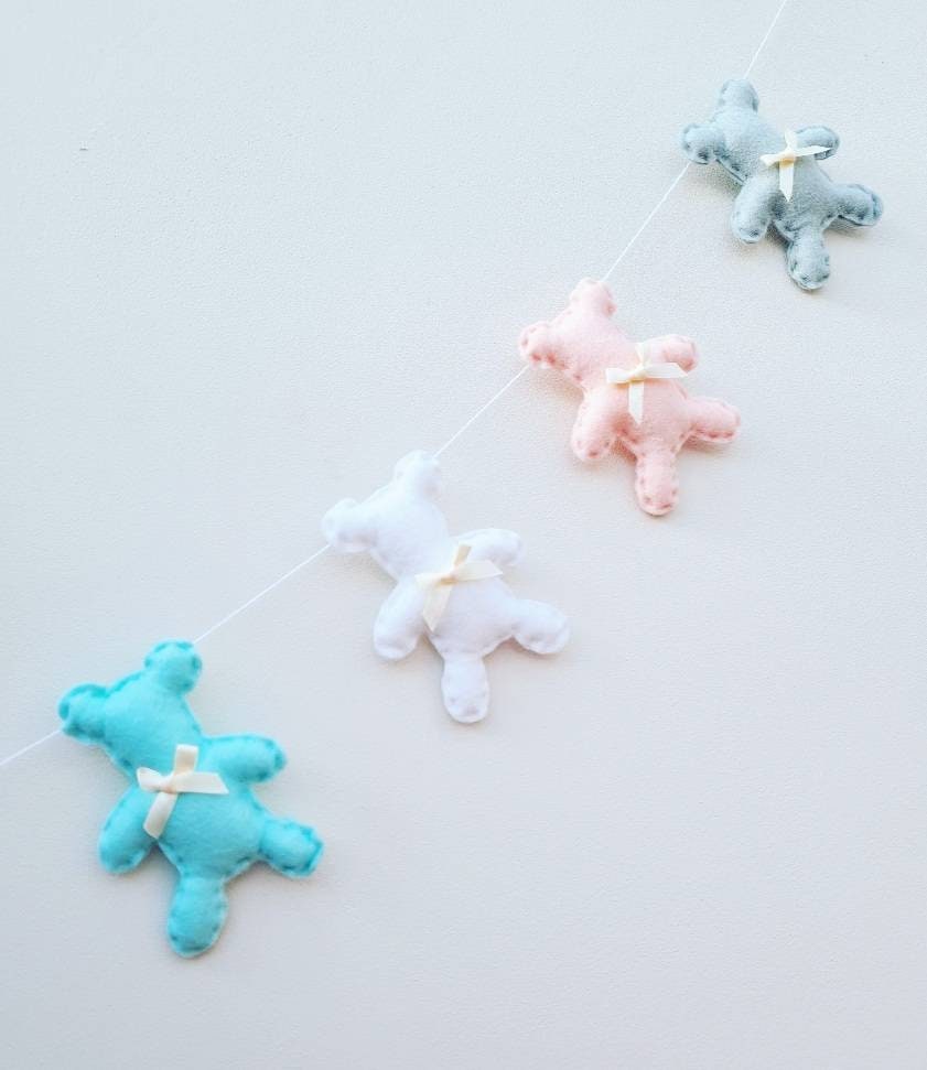 Build your own Bear Garland pastel nursery garland teddy | Etsy