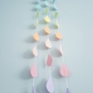 Pastel Raindrop Wall Hanging, Neutral Nursery Decor, Pastel Rainbow ...