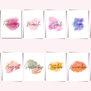 12 Monthly Planner Dividers, Monthly Dividers, Cover Sheets, Printable ...