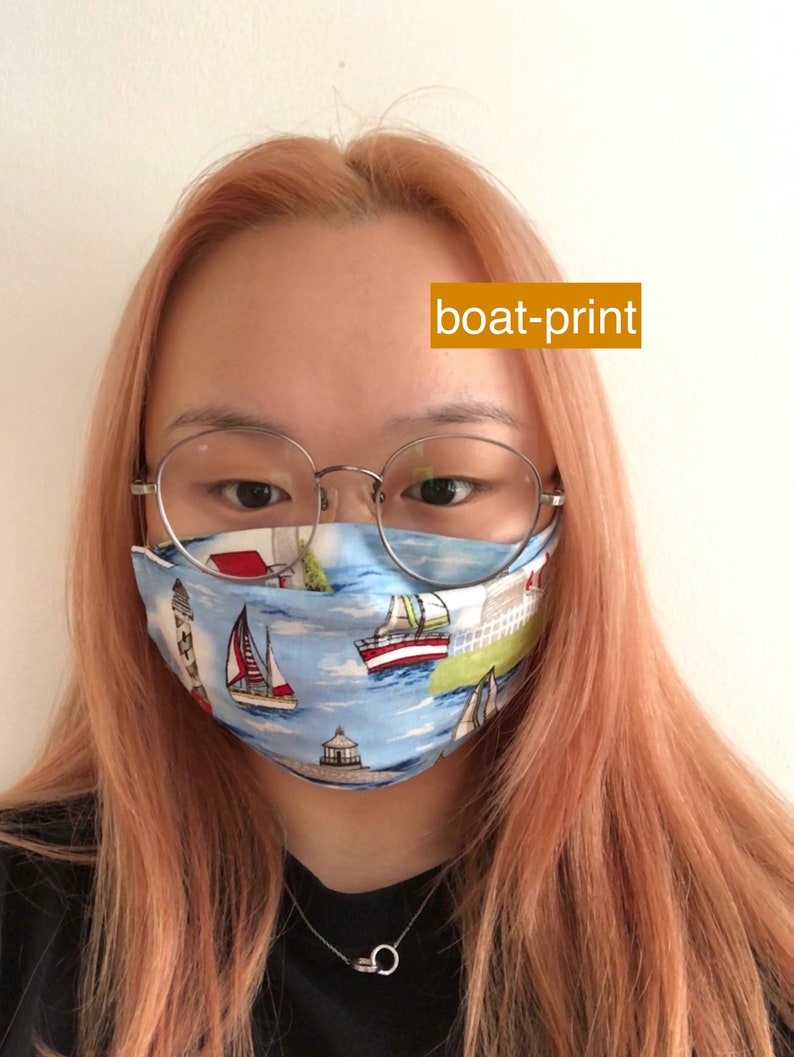 Summer Face Mask With Filter 100% Cotton Washable/reusable - Etsy