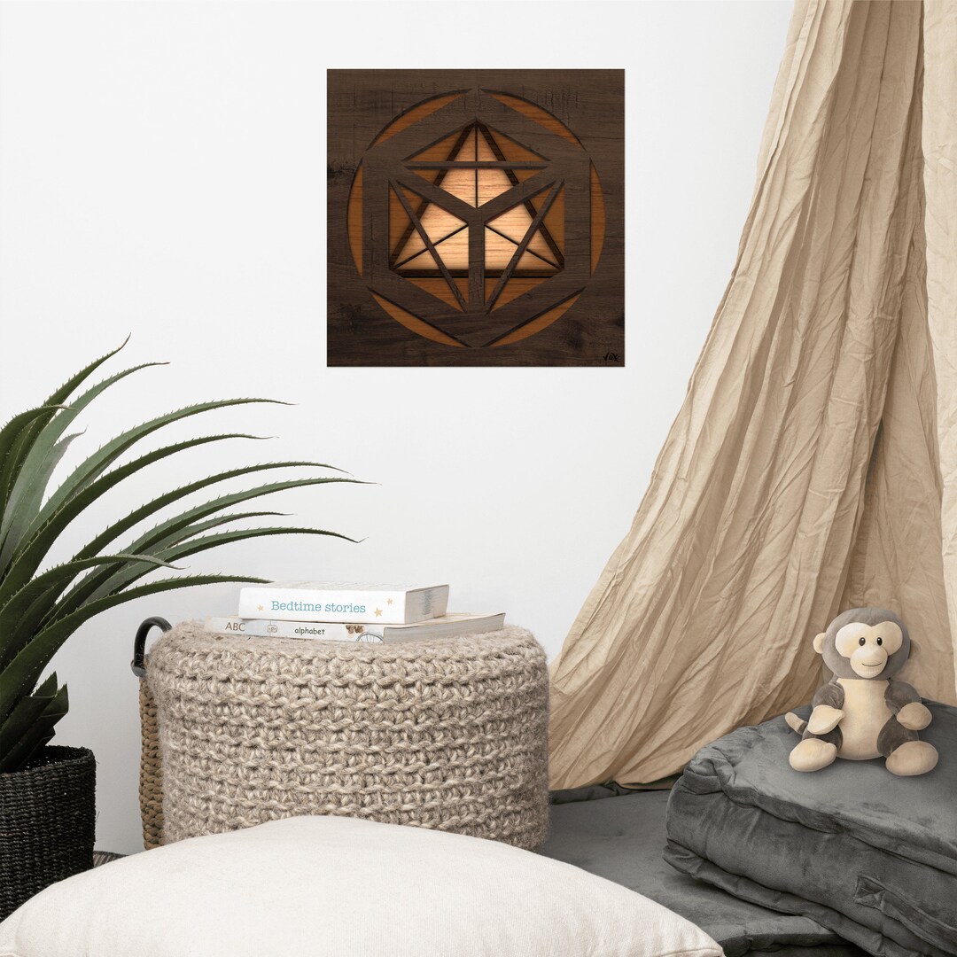 Sacred Geometry Light Box Poster Print - Maple - Etsy