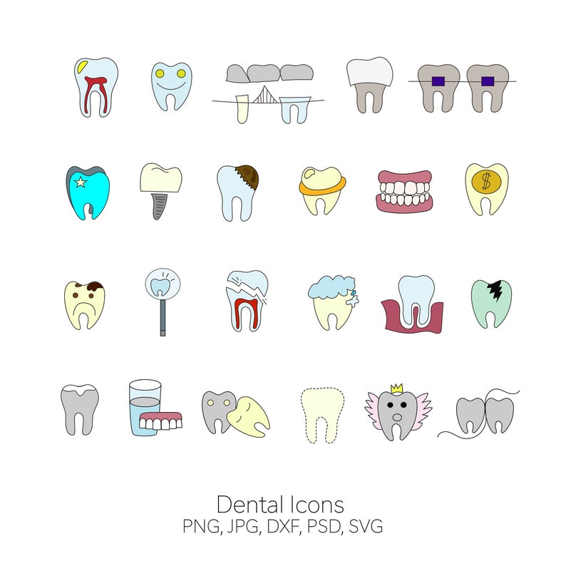 Dental Icons Svg, Teeth, Tooth, Dental, Dentistry , Dentalschool ...