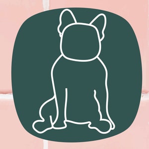 French Bulldog Stickers Outline in Png Svg Jpeg Cricut Tshirt Design ...
