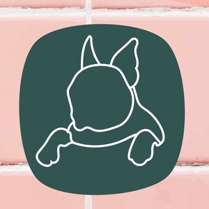 French Bulldog Stickers Outline in Png Svg Jpeg Cricut Tshirt Design ...