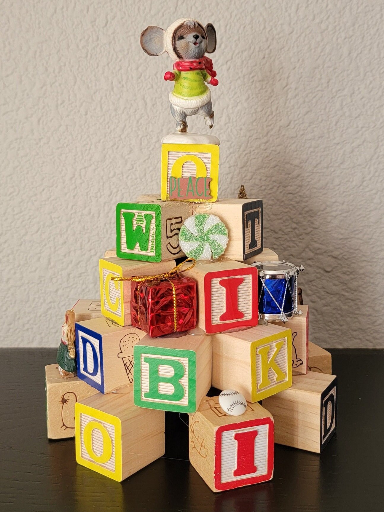 Alphabet Block Tree With Decorations - Etsy