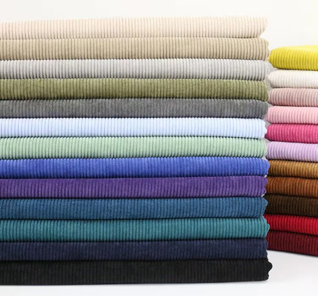 100% Cotton Corduroy Fabric, 8 Wales Corduroy Fabric, Solid Color ...