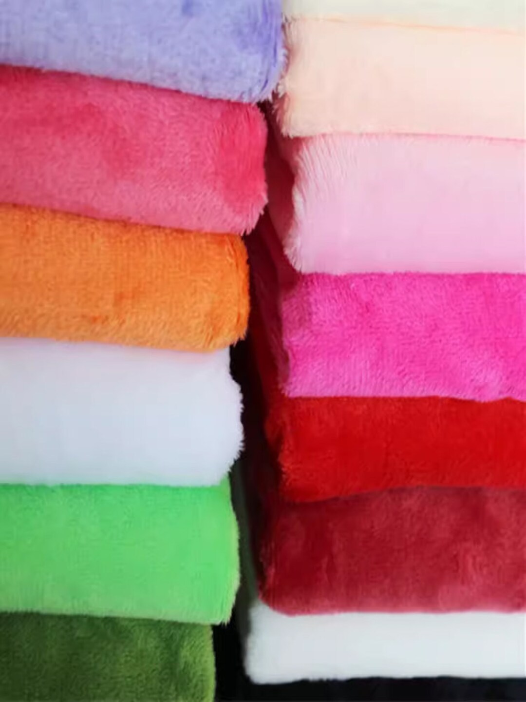 Solid Plush Smooth Minky Fabric by the Yard for Baby Blankets, Stuffed ...