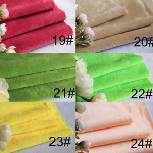 Solid Smooth Plush Fabric by the Yard, Cuddle Fabric, Plush Toys Fabric ...