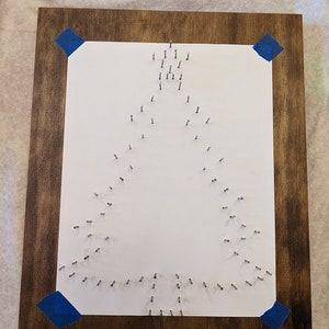 DIGITAL DOWNLOAD : String Art Template Christmas Tree 10.5" Tall- Print ...