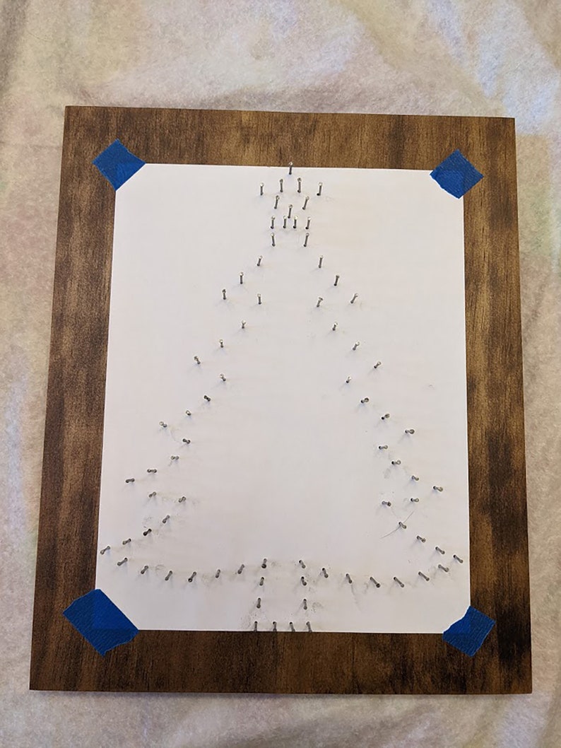 DIGITAL DOWNLOAD : String Art Template Christmas Tree 10.5" Tall- Print ...